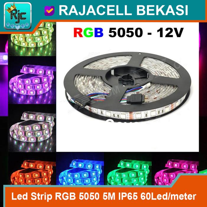 Jual LED Strip RGB SMD 5050 5M Roll 60Led/meter IP65 Waterproof Hi ...