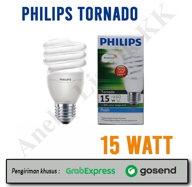 Jual PHILIPS TORNADO 15W PUTIH 6500K E27 SPIRAL 15 W Watt 15Watt BERGARANSI - Jakarta Pusat ...