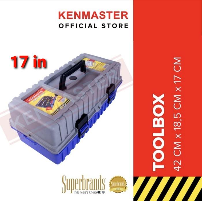 Jual TOOLBOX PLASTIK KENMASTER 17 Inch TOOL BOX DOUBLE TRAY heavy duty ...