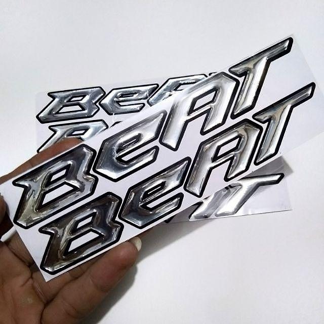 Jual stiker timbul emblem honda beat sepasang isi 2 sticker motor ...