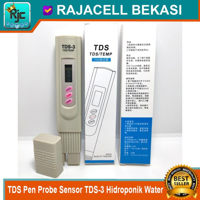 Jual TDS Pen Probe Sensor TDS-3 TDS/TEMP Hidroponik Water Quality ...