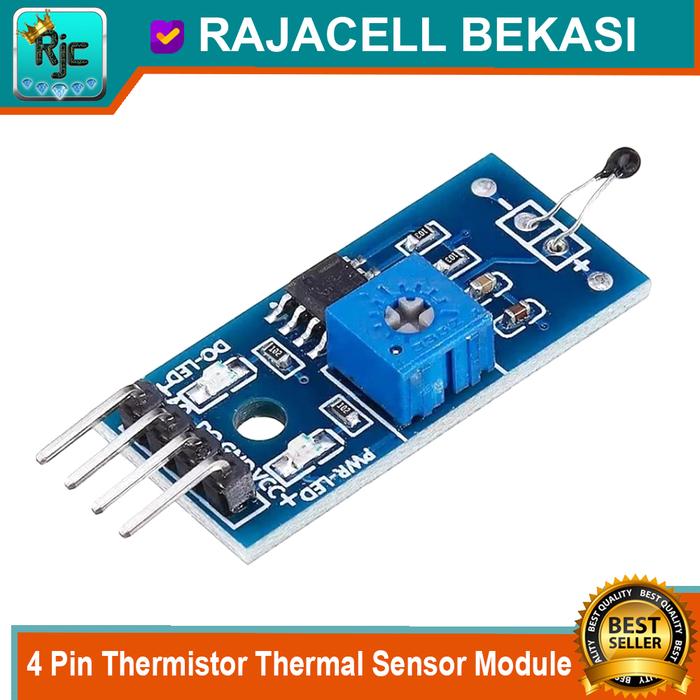 Jual 4 Pin Thermistor Thermal Sensor Module Sensor Suhu temperatur NTC ...