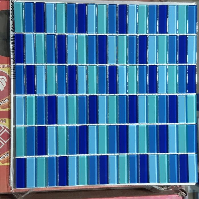 Jual Keramik Mozaik Biru Mosaic MC-17 Blue Slim 30x30 - Kota Tangerang ...