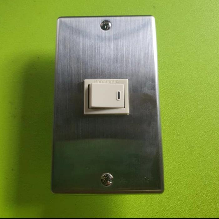 Jual saklar single panasonic stainless sakelar tunggal engkel cover ...