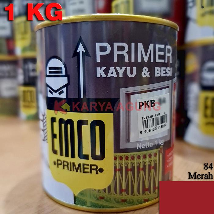 Jual Primer Besi & Kayu EMCO PKB 1 KG Cat Dasar Kayu & Anti Karat Besi 1kg - Merah 84 - Kota ...