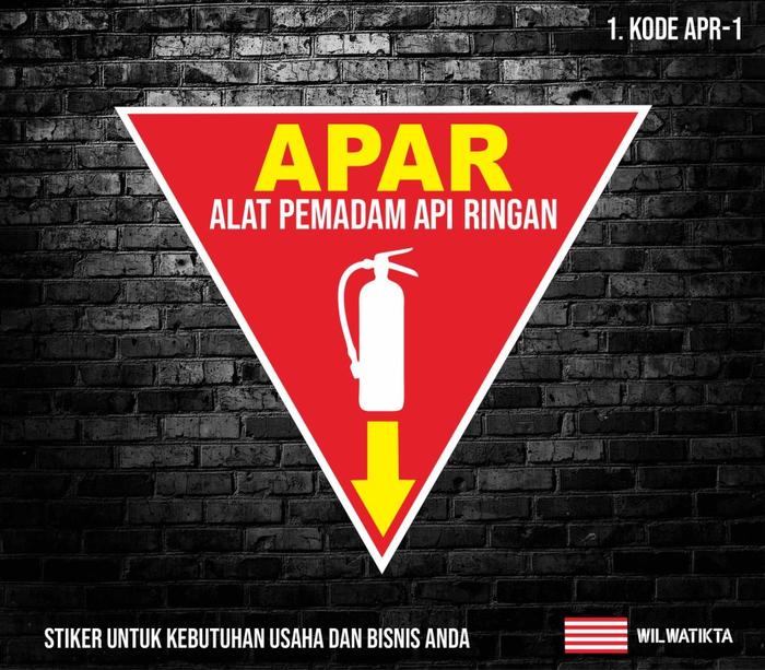 Jual Sticker Safety Sign APAR ( Alat Pemadam Ringan ) - APAR-2 ...