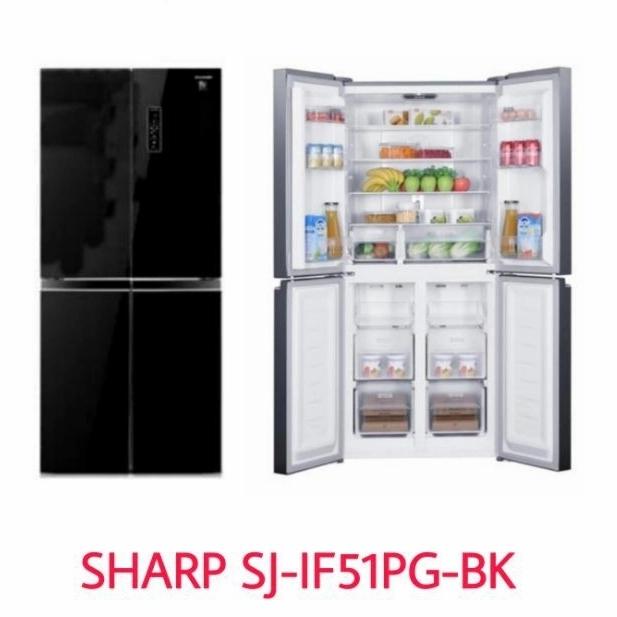 Jual KULKAS SHARP SJ-IF51PG-BK LEMARI ES 4 PINTU SIDE BY SIDE SJ IF 51 ...