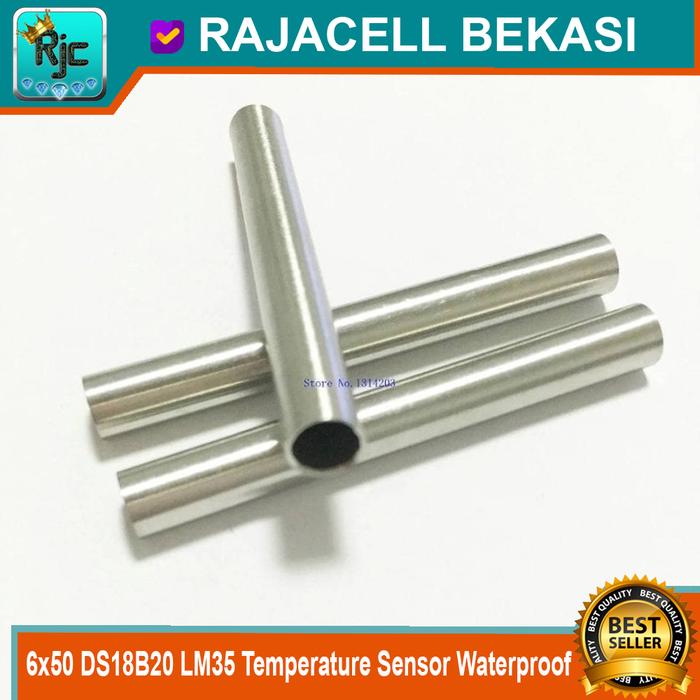 Jual 6x50 DS18B20 LM35 Temperature Sensor Stainless Steel Casing ...