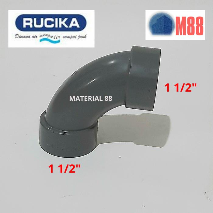 Jual Long Elbow 1 1/2 inch Rucika D - Large Radius Elbow 1.5 1,5 Pipa ...