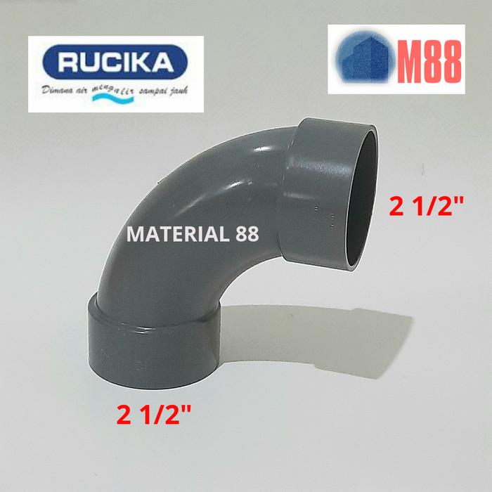Jual Long Elbow 2 1/2 inch Rucika D - Large Radius Elbow 2.5 2,5 Pipa PVC - Kab. Bogor ...