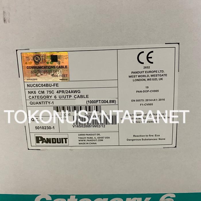 Jual Panduit Netkey Kabel Lan Cat 6 / Cat6 Utp Blue, 305m Di Seller ...