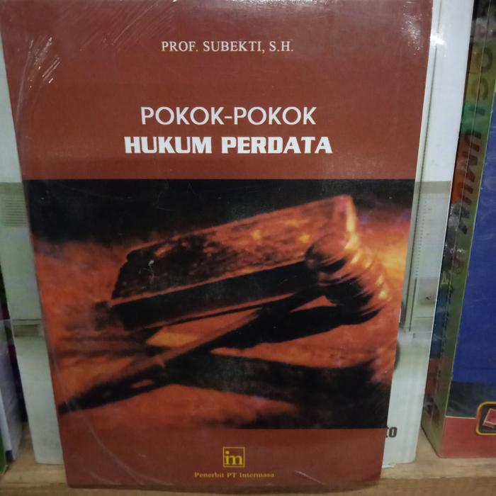 Jual Buku Pokok Pokok Hukum Perdata Pengarang Prof.R.Subekti SH ...