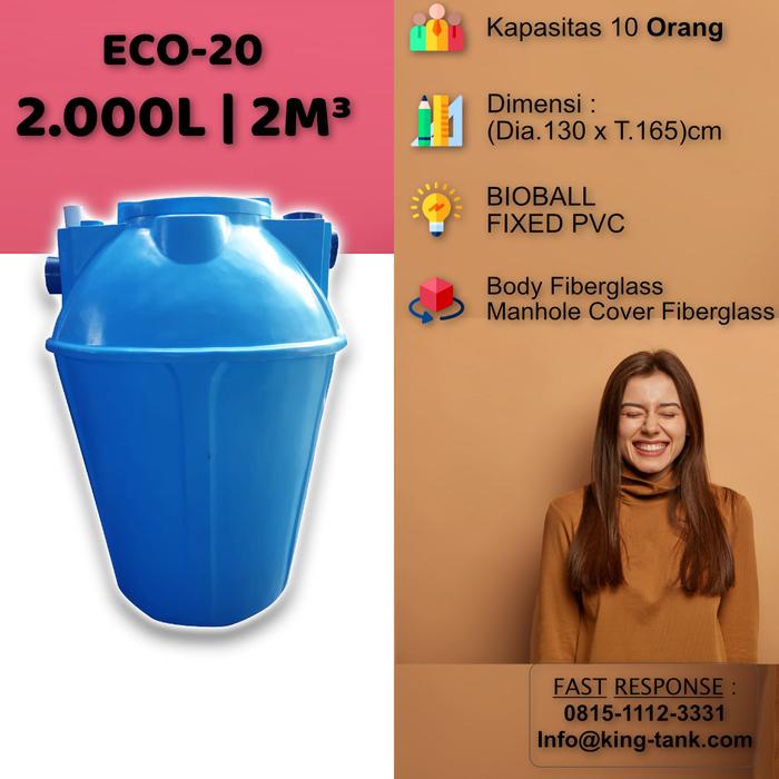 Jual Mini Tangki Fiberglass - 2000 L / 2M3 - BIOTANK INDONESIA ...