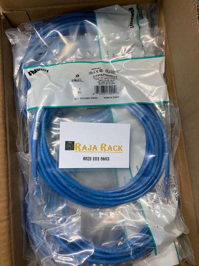 Jual PANDUIT PATCHCORD UTP CAT6 5METER BLUE / KABEL UTP PANDUIT 5M CAT6 ...