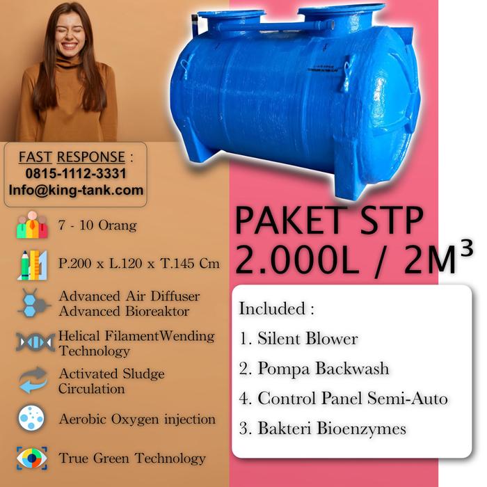 Jual Tangki IPAL BIOTECH 2000 L / 2M3 - PAKET LENGKAP-BIOTANK INDONESIA ...