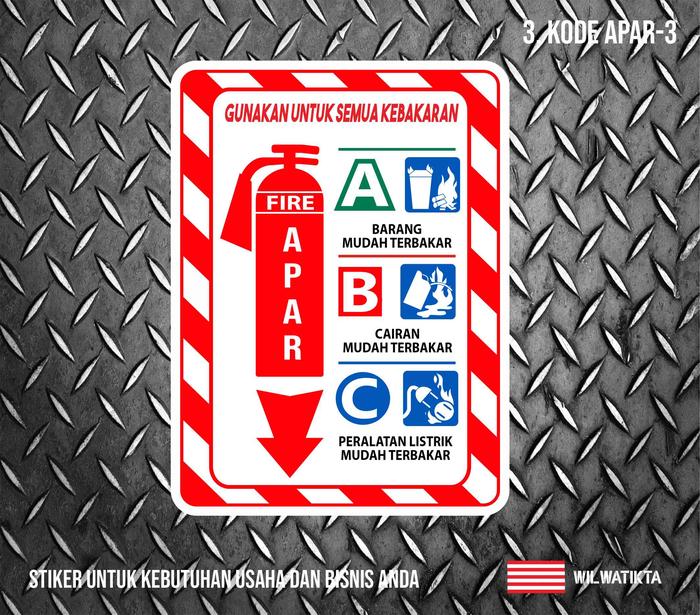 Jual Sticker Safety Sign APAR ( Alat Pemadam Ringan ) - APAR - 4 ...