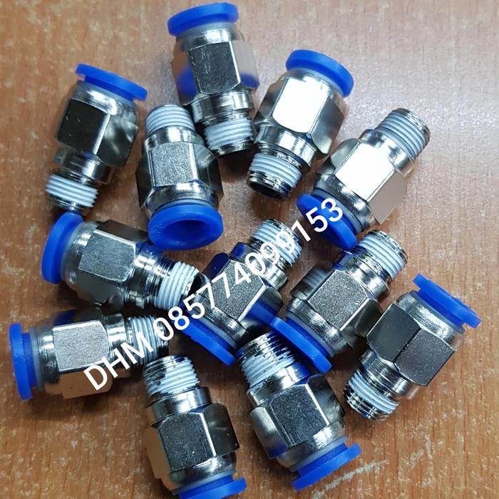 Jual PC 08-01 NEPLE ANGIN LURUS SELANG 8MMX1/8" HPC BLUE - Jakarta ...