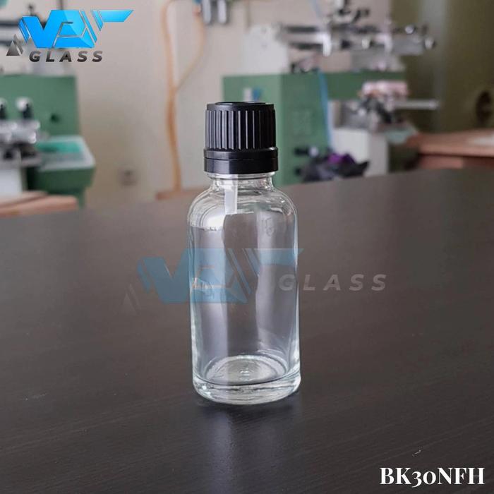 Jual botol kaca 30ml bening - tutup filler hitam - Kota Bekasi - Nala ...