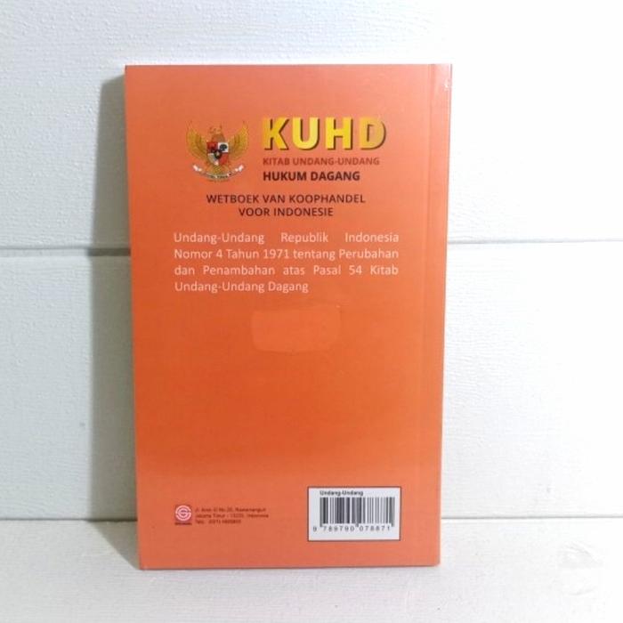 Jual Buku Kuhd Kitab Undang Undang Hukim Dagang Original Bumi Aksara Di ...