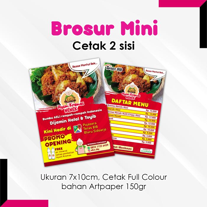 Jual Brosur Mini cetak 2 sisi Flyer Murah Custom Leaflet Artpaper 150gr ...