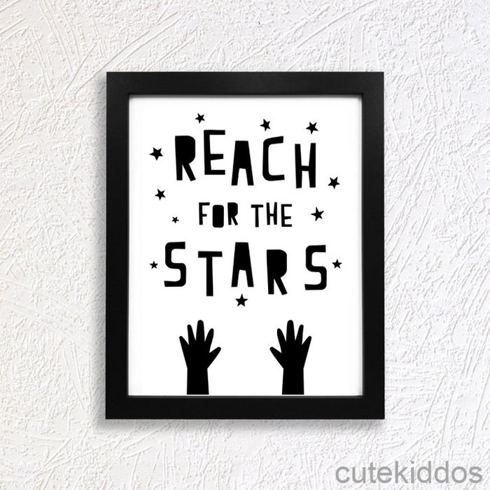 Jual Pigura Anak Keren - Reach For The Stars - Dekorasi Ruangan Anak ...