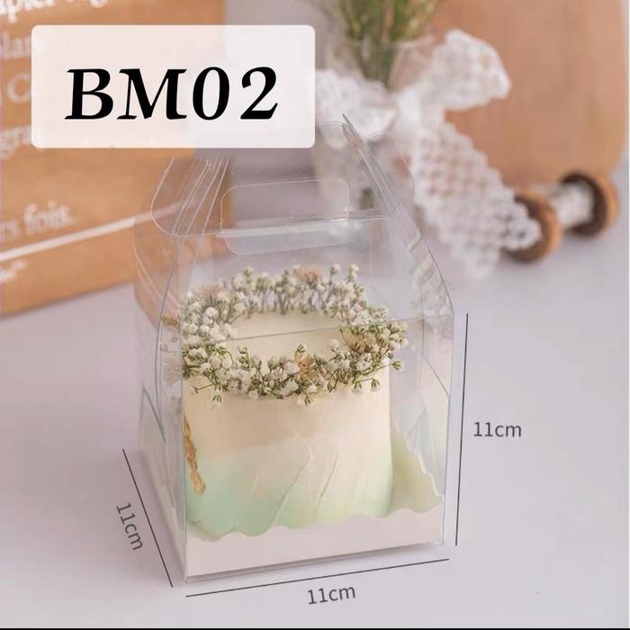 Jual Kotak Mika Cake BM02/ Box Mika Kue Tart/ Packaging Mika Plastik ...