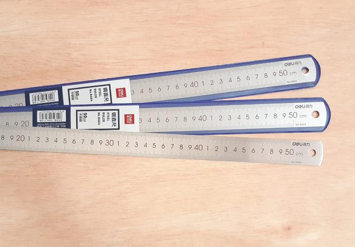 Jual Penggaris Besi 50 Cm Mistar 50cm Besi Tebal Deli 8464 Stainless Ruler Di Seller Kingyo ...