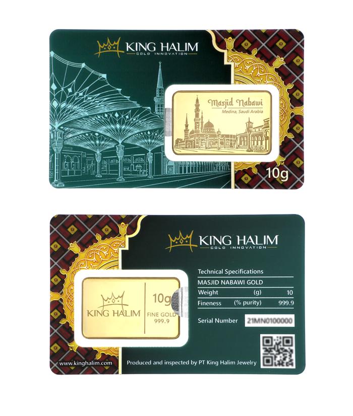 Jual LOGAM MULIA EMAS KING HALIM 10GR- MASJID NABAWI - Kota Surabaya ...