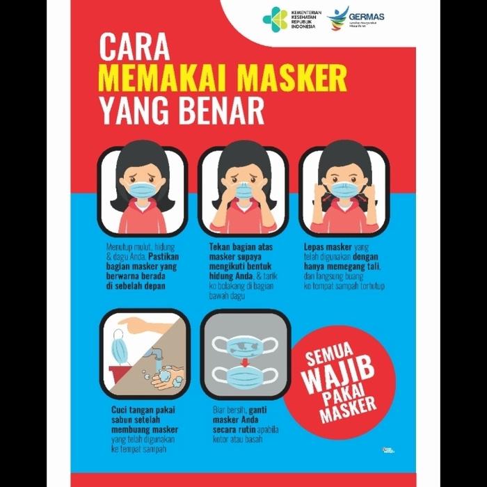 Jual Poster Pakai Masker Saat Keluar Rumah / Cara Memakai Masker Dengan ...