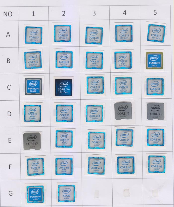 Jual Stiker logo processor intel core i3 i5 i7 i9 generasi 6 7 8 9 ...