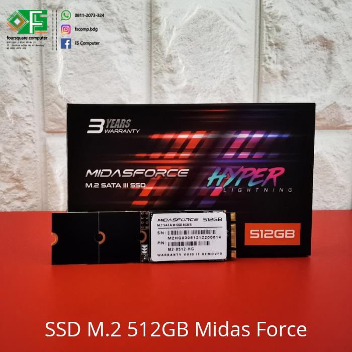 Jual M2 SATA 512GB MIDASFORCE M.2 2240 2260 2280 SATA RESMI 3thn - Kota ...