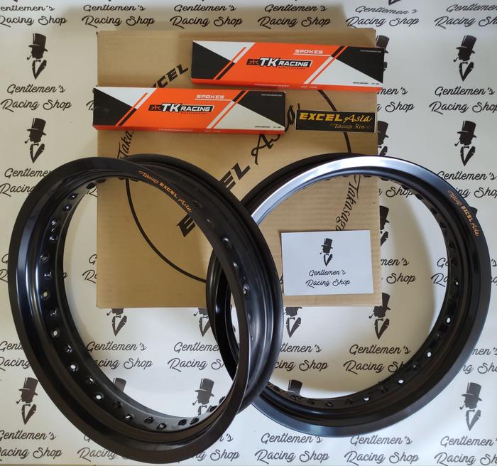 Jual PAKET VELG SUPERMOTO 250 /300 KLX DTRACKER CRF HITAM TAKASAGO-JARI ...