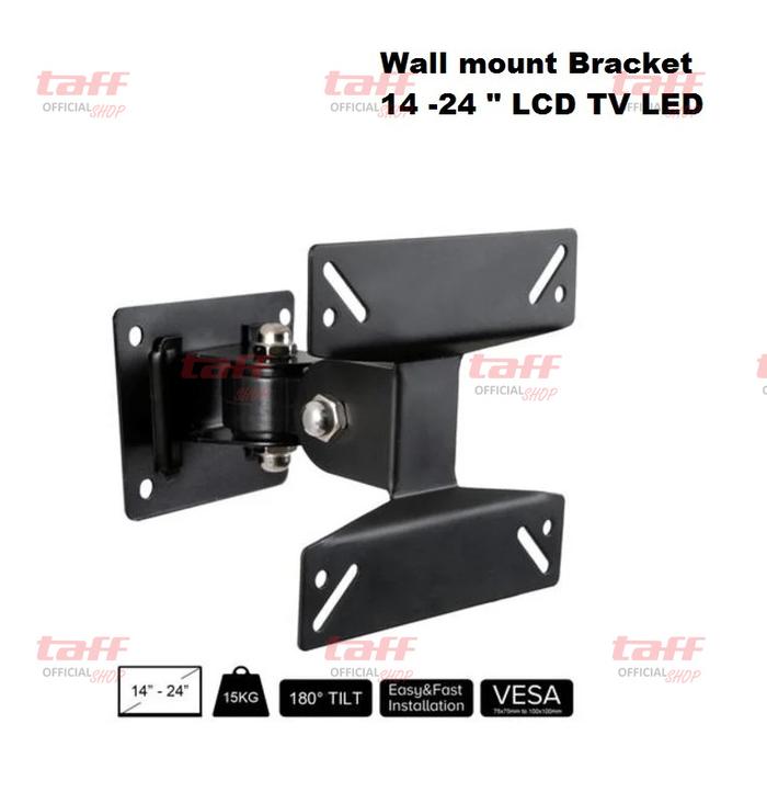 Promo Taffware Wall Bracket Braket Dinding LED LCD TV Untuk 14 - 24 ...