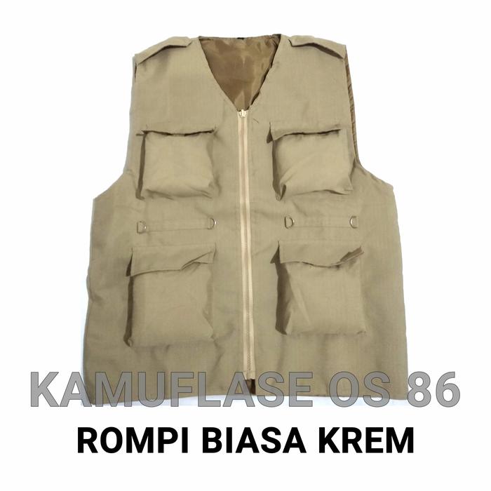 Jual Rompi army rompi outdoor rompi lapangan Simpel biasa - Krem, L ...