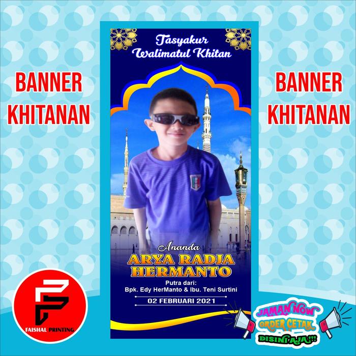 Jual Spanduk, Banner, Backdrop acara KHITANAN uk 60 x 160 cm - Kab ...
