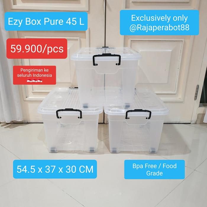 Jual Container box ezy cb 45 Liter Bening / Transparan Vindo Biggy ...