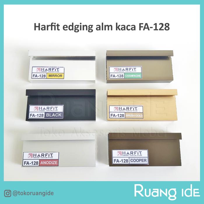 Jual Harfit Edging Aluminium Kaca - FA 128 - N-Black - Kota Bogor ...