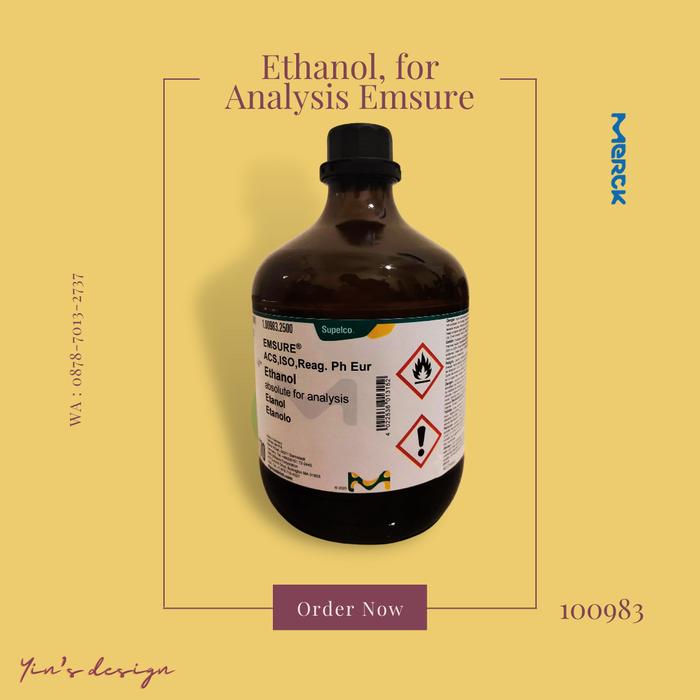 Jual MERCK, ORIGINAL, ETHANOL ABSOLUTE/ C2H5OH/ ETHYL ALCOHOL, 00983, 2 ...