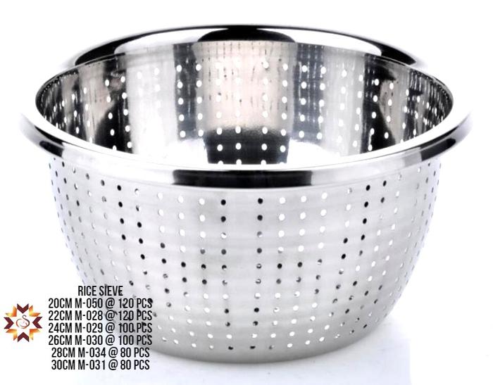 Jual Baskom Bolong Peniris Sayur Stainless/ Baskom Lubang/ Rice Sieve ...