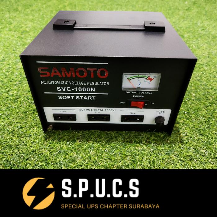 Jual STABILIZER/AVR / STAVOLT SERVO MOTOR 1000VA MERK SAMOTO GARANSI 1 ...
