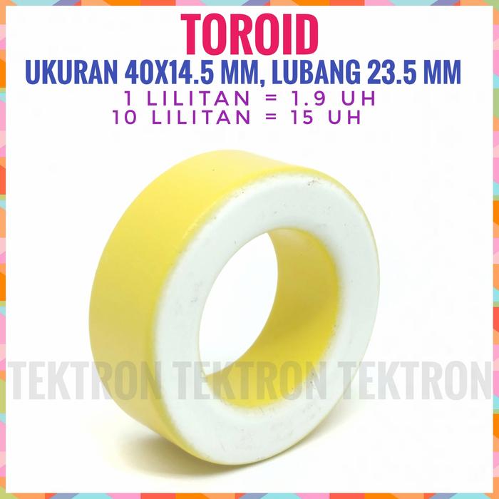 Jual Toroid Ferit 40mm x 14.5mm Ferrite Core Ring 1l-1.9uH 10l-15uH 4cm ...