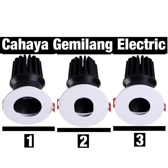 Jual Lampu nero pinhole pin hole recessed downlight 9w 9watt downlight ...