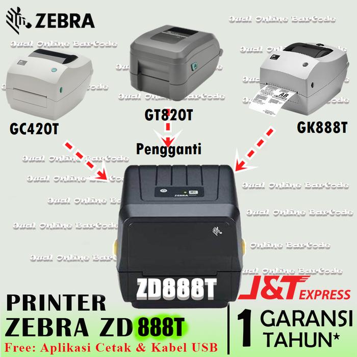 Jual ZEBRA ZD888T ZD888 PENGGANTI GK888T | PESAING ZD220T CETAK RESI ONLINE - Jakarta Pusat ...