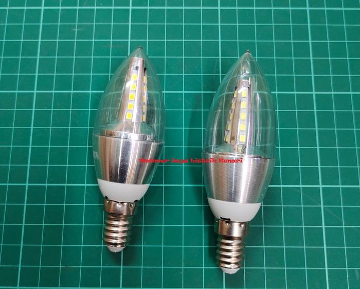 Jual Lampu Candle bohlam LED 5W fitting E14 Hias 5 w watt lilin gantung - Putih, E14 - Jakarta ...