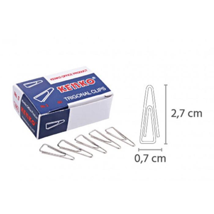 Jual PAPER CLIP TRIGONAL KLIP NO. 1 3 5 PENJEPIT KERTAS BESI KENKO PER ...