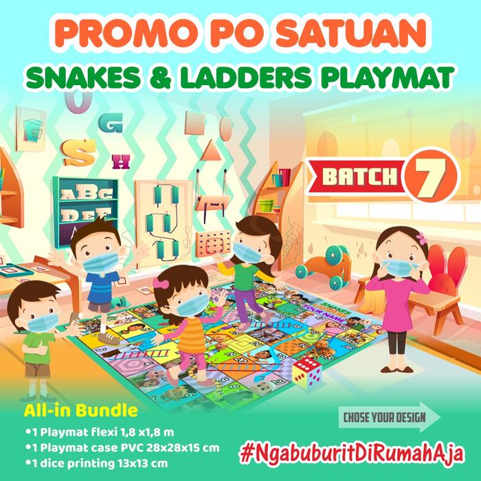 Jual PlayMat Snake & Ladder Mat /Mainan Karpet Ular Tangga/Unicorn ...