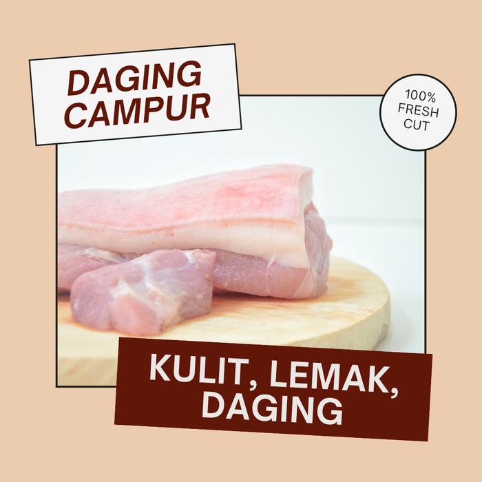Jual Daging Babi Campur / daging babi lapis lemak - 500 gr - Kota ...
