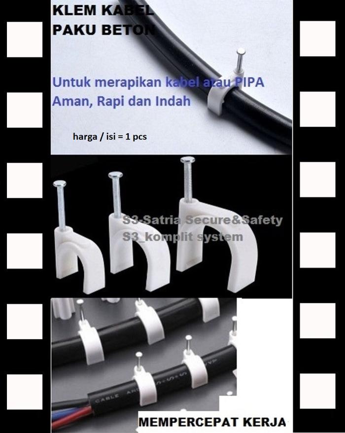 Jual Paku klem kabel no 4 clips clamp cable no.4 beton no4 pakuklem ...