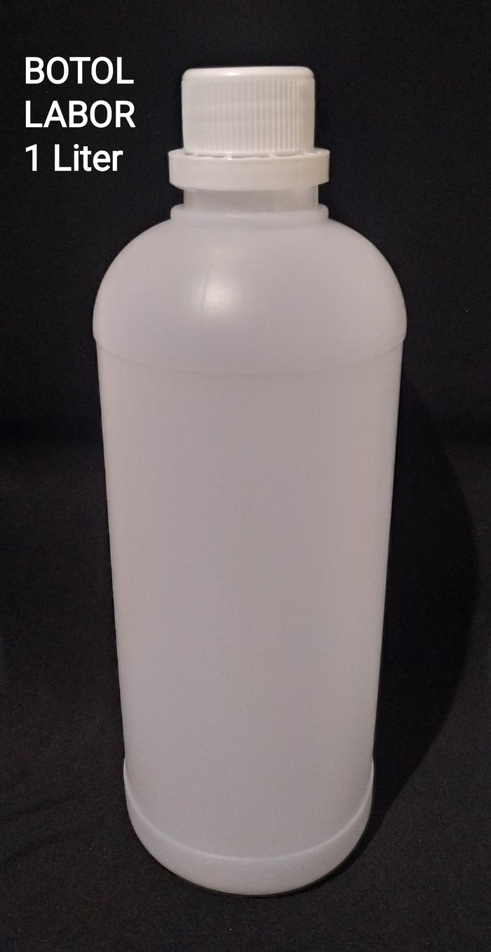 Jual Botol Plastik Labor 1 Liter / Botol HDPE 1 Liter PLUG & TUTUP ...