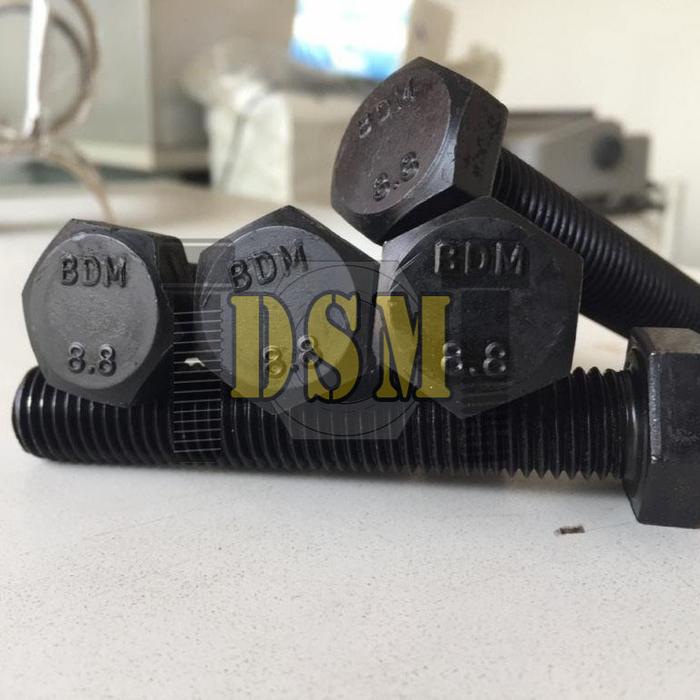 Jual Grade 8.8 / Mur Baut Baja M16x80 / Hex Bolt + Nut Pitch 2,0 Kunci 24 - Kota Tangerang ...